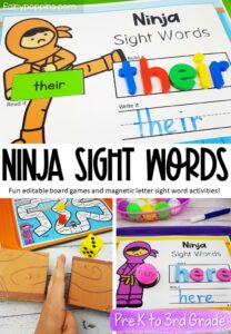Sight Word Activities (Magnetic Letters) - Fairy Poppins