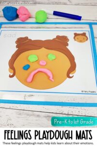 Feelings Playdough Mats for Kids - Fairy Poppins
