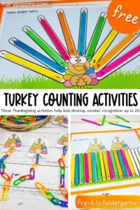 Thanksgiving Turkey Counting Activities - Fairy Poppins