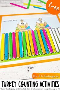 Thanksgiving Turkey Counting Activities - Fairy Poppins
