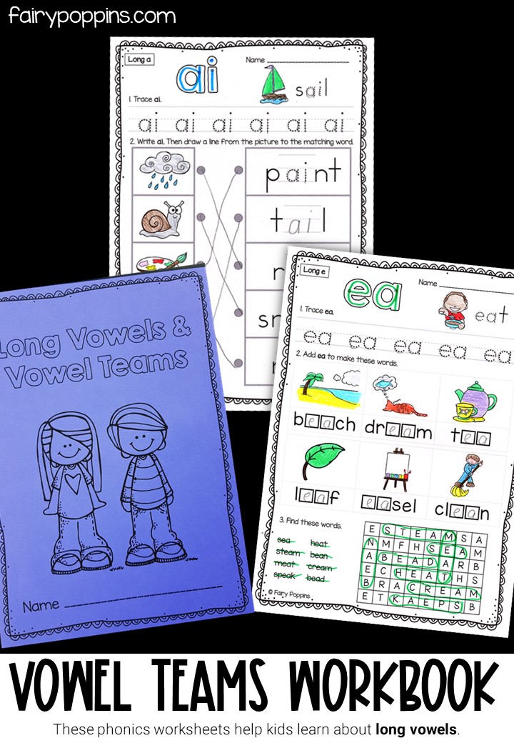 Vowel Team Clip Cards - Fairy Poppins