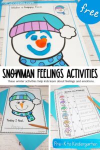 Snowman Feelings Activities for Winter - Fairy Poppins