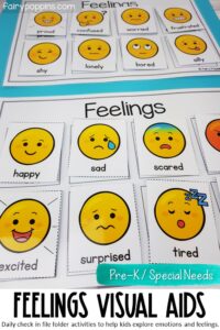 Feelings Activities for Kids (Emotions File Folder) - Fairy Poppins