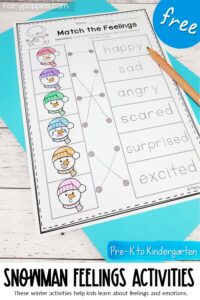 Snowman Feelings Activities for Winter - Fairy Poppins