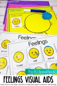 Feelings Activities for Kids (Emotions File Folder) - Fairy Poppins