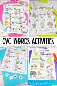 Differentiated CVC Words Activities - Fairy Poppins