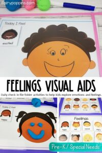 Feelings - Daily Check In File Folder Activities - Fairy Poppins