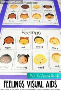 Feelings - Daily Check In File Folder Activities - Fairy Poppins