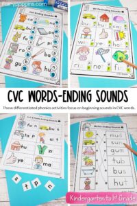 Differentiated CVC Words Activities - Fairy Poppins