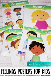 Feelings and Emotions Posters for Kids - Fairy Poppins