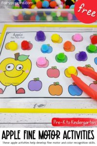 Apple Fine Motor Activities - Fairy Poppins