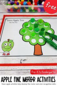Apple Fine Motor Activities - Fairy Poppins
