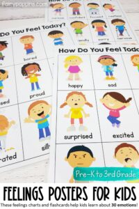 Feelings and Emotions Posters for Kids - Fairy Poppins