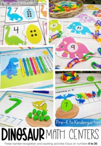 Dinosaur Math Activities (0-30) - Fairy Poppins