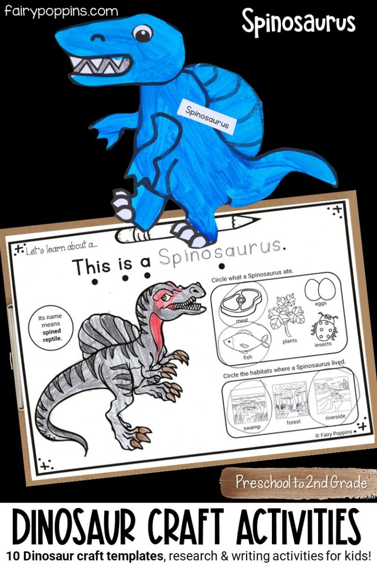 Dinosaur Craft Activities for Kids - Fairy Poppins