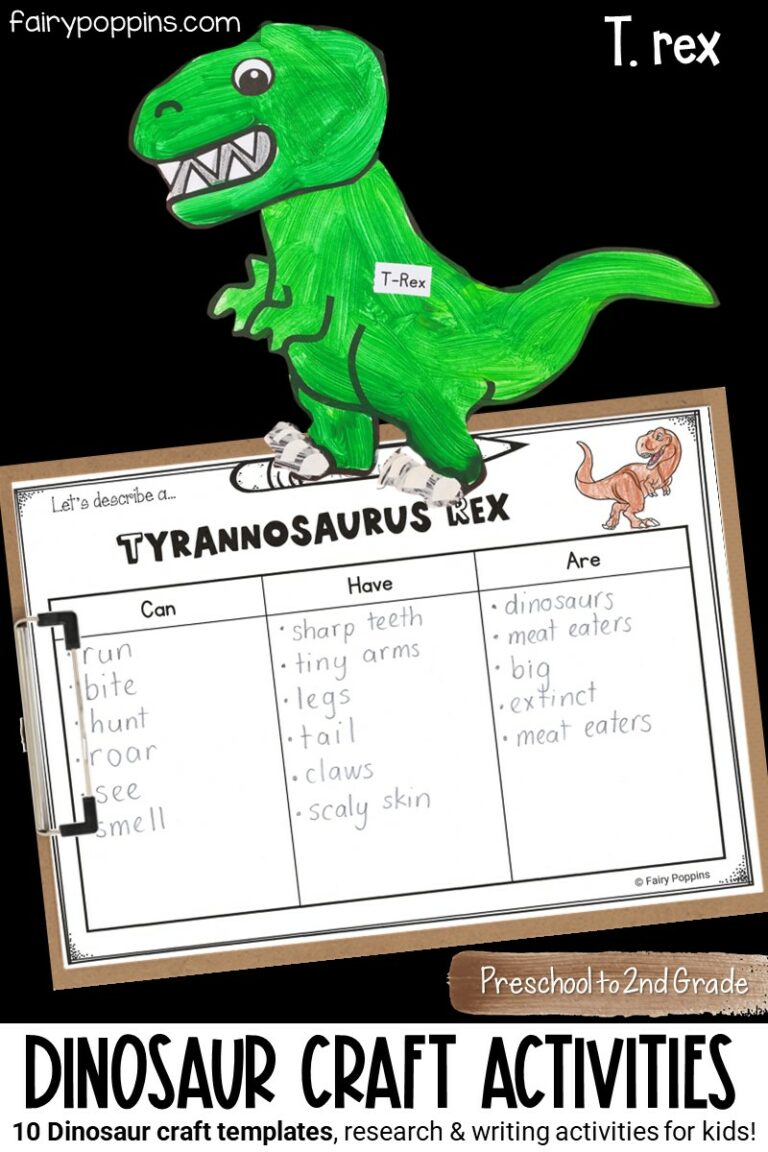 Dinosaur Craft Activities for Kids - Fairy Poppins