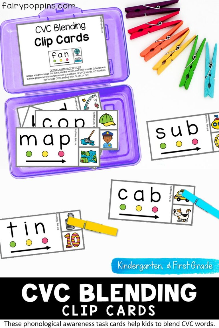 Phonological Awareness Activities For Kindergarten Fairy Poppins