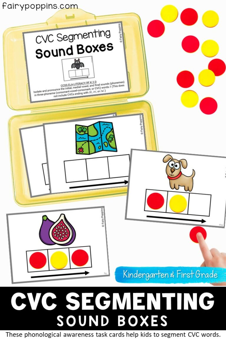 Phonological Awareness Activities for Kindergarten - Fairy Poppins