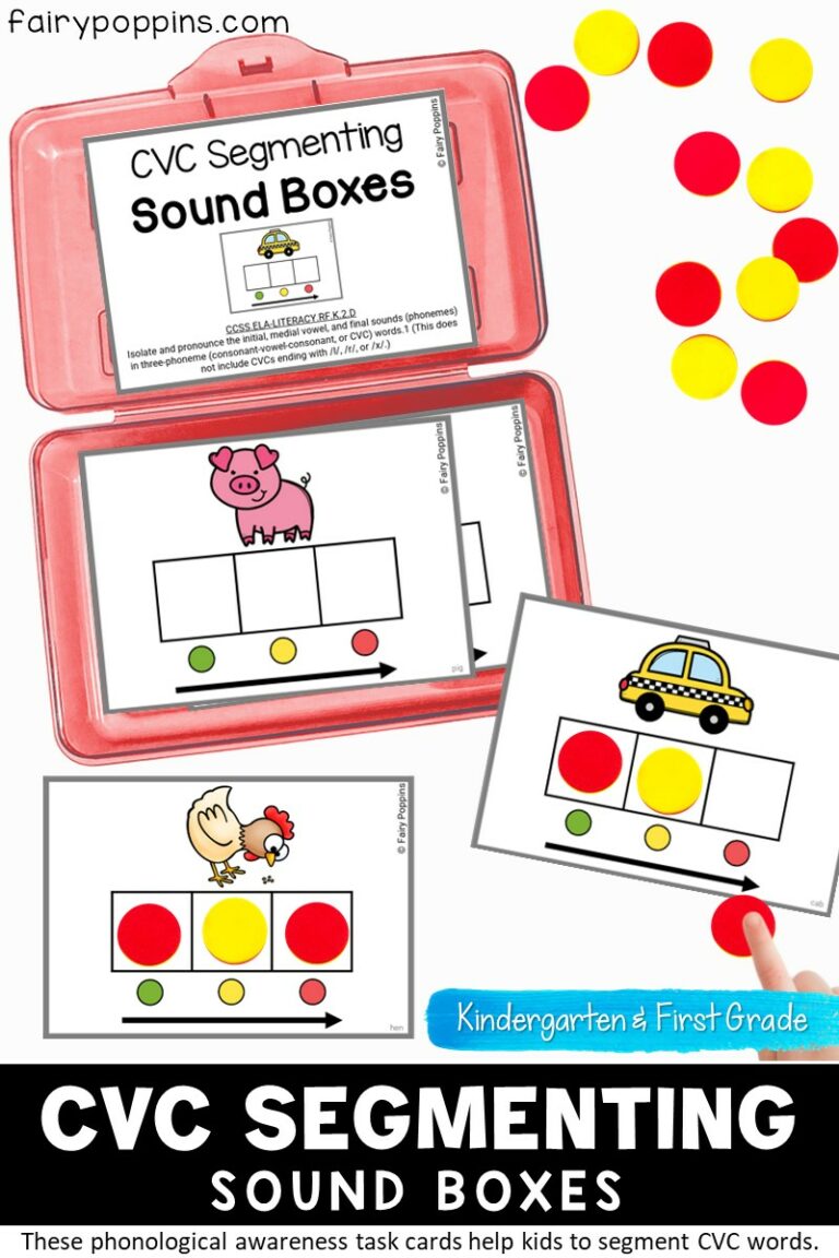 Phonological Awareness Activities for Kindergarten - Fairy Poppins