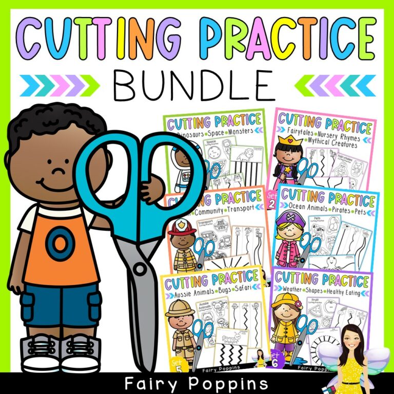 Seasonal Scissor Skills & Cutting Practice - Fairy Poppins