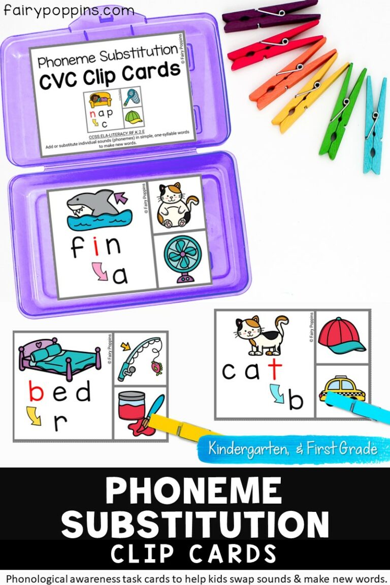 Phonological Awareness Activities for Kindergarten - Fairy Poppins