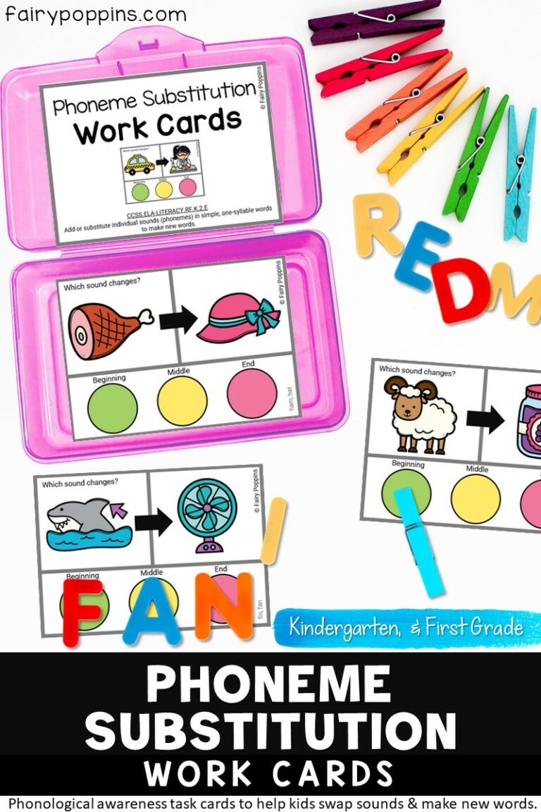 Phonological Awareness Activities for Kindergarten - Fairy Poppins