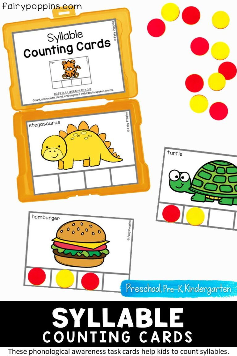 Phonological Awareness Activities for Kindergarten - Fairy Poppins