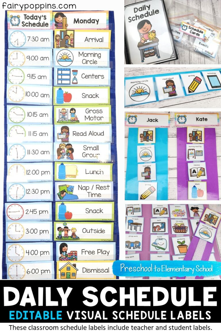 How to Create a Visual Schedule for the Classroom - Fairy Poppins