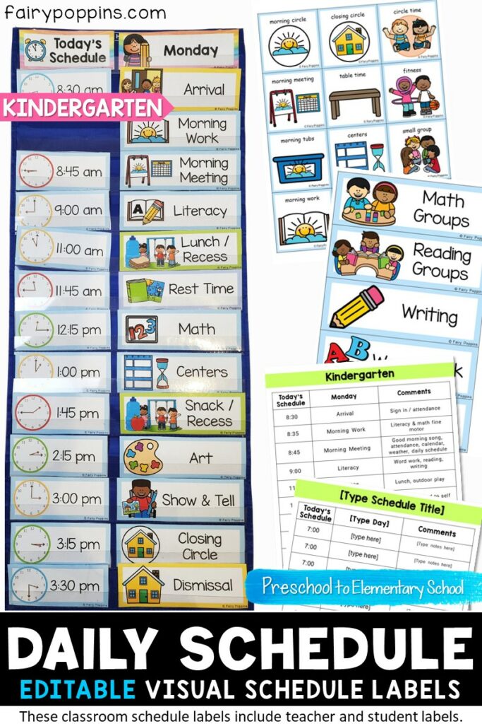 How to Create a Visual Schedule for the Classroom - Fairy Poppins