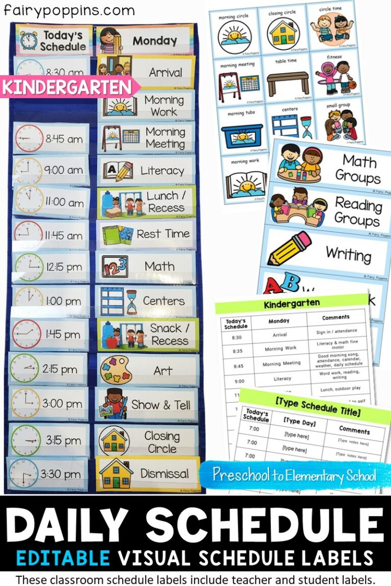 How to Create a Visual Schedule for the Classroom - Fairy Poppins