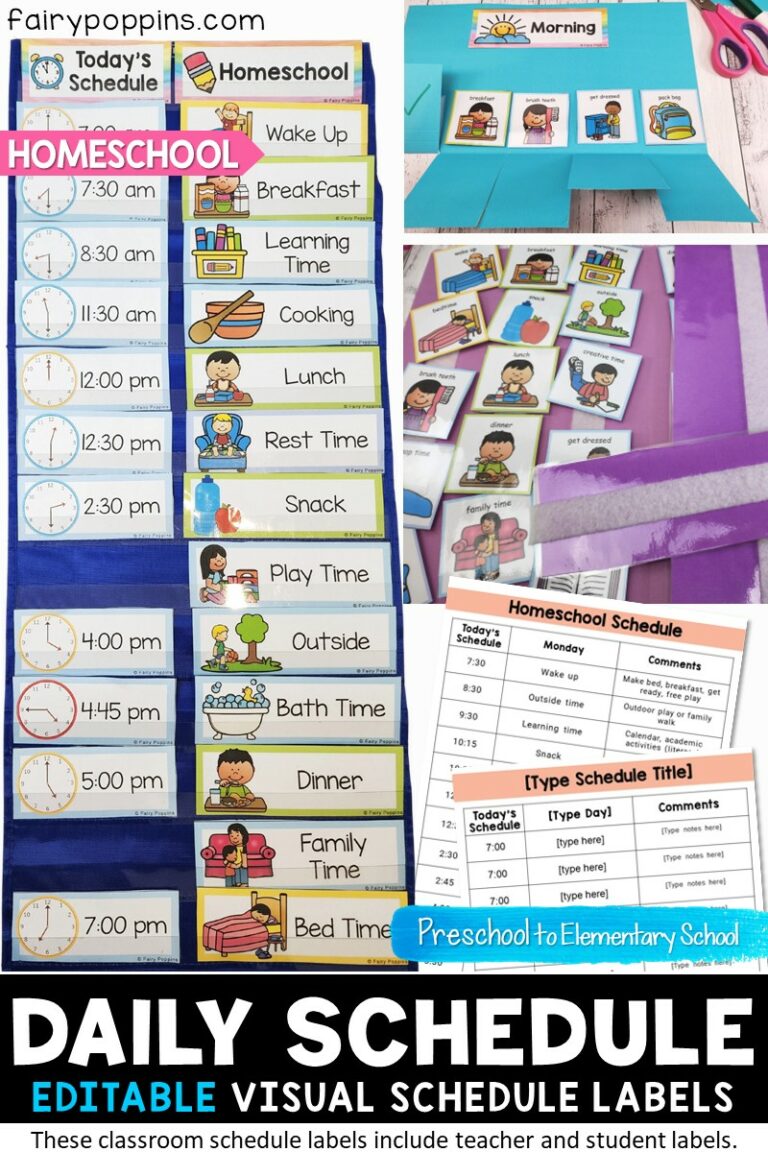 How to Create a Visual Schedule for the Classroom - Fairy Poppins