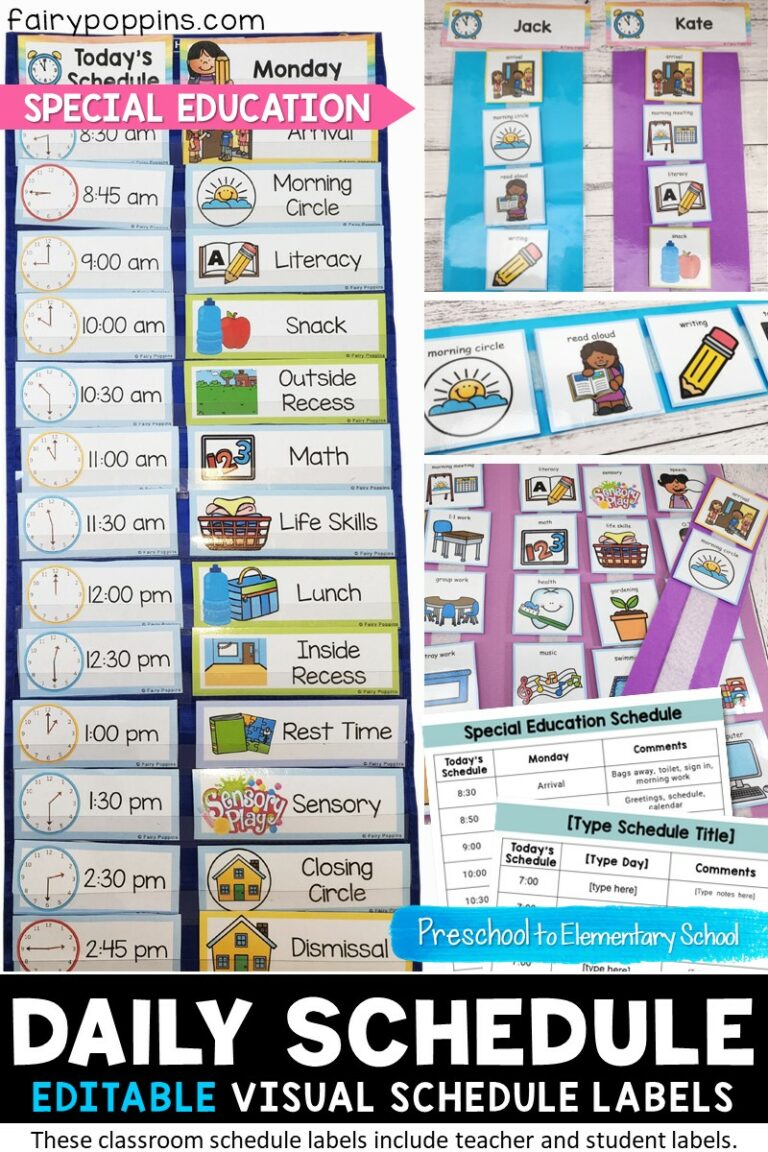 How to Create a Visual Schedule for the Classroom - Fairy Poppins