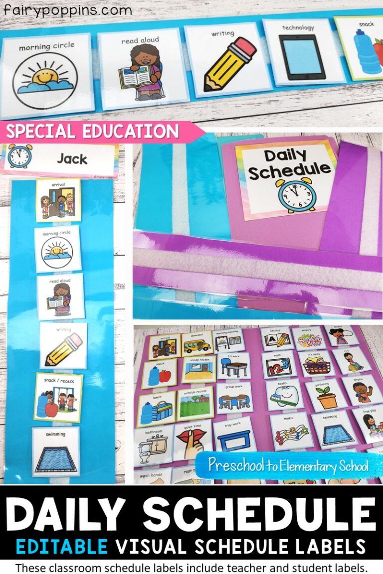 How to Create a Visual Schedule for the Classroom - Fairy Poppins