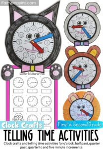 Telling Time Activities & Clock Crafts - Fairy Poppins