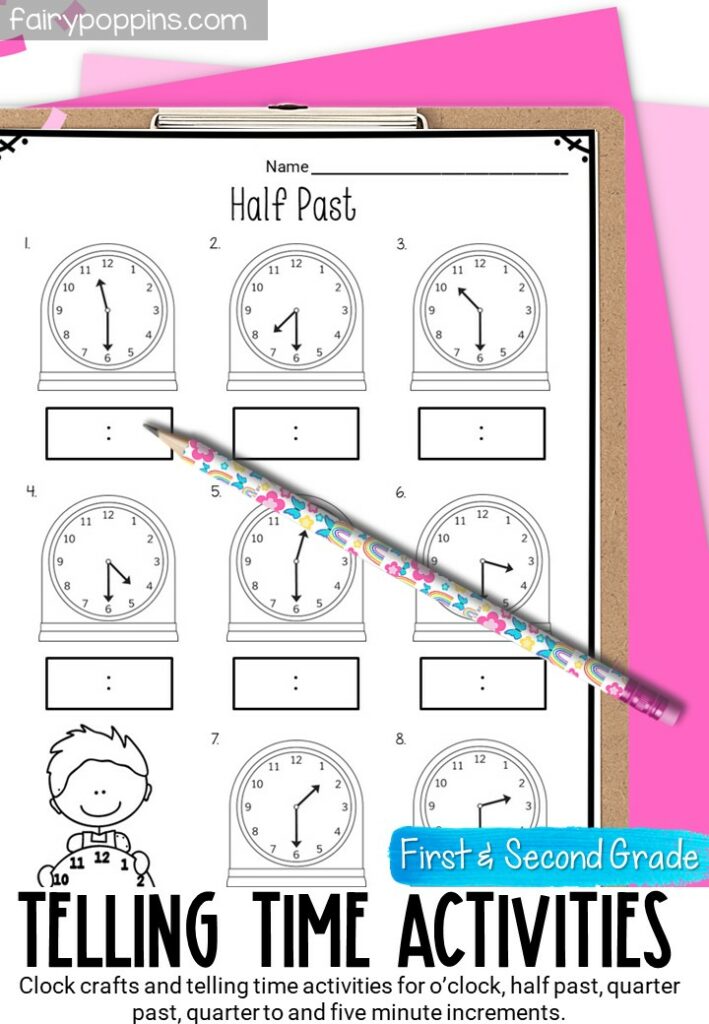Telling Time Activities & Clock Crafts - Fairy Poppins