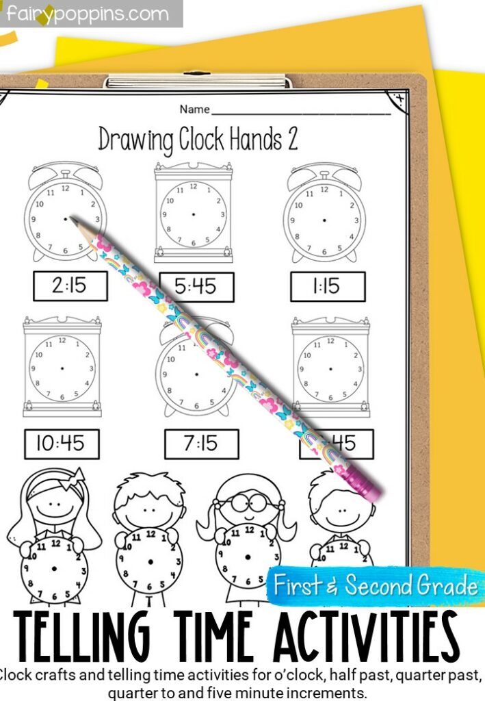 Telling Time Activities & Clock Crafts - Fairy Poppins