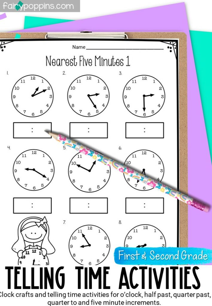 Telling Time Activities & Clock Crafts - Fairy Poppins
