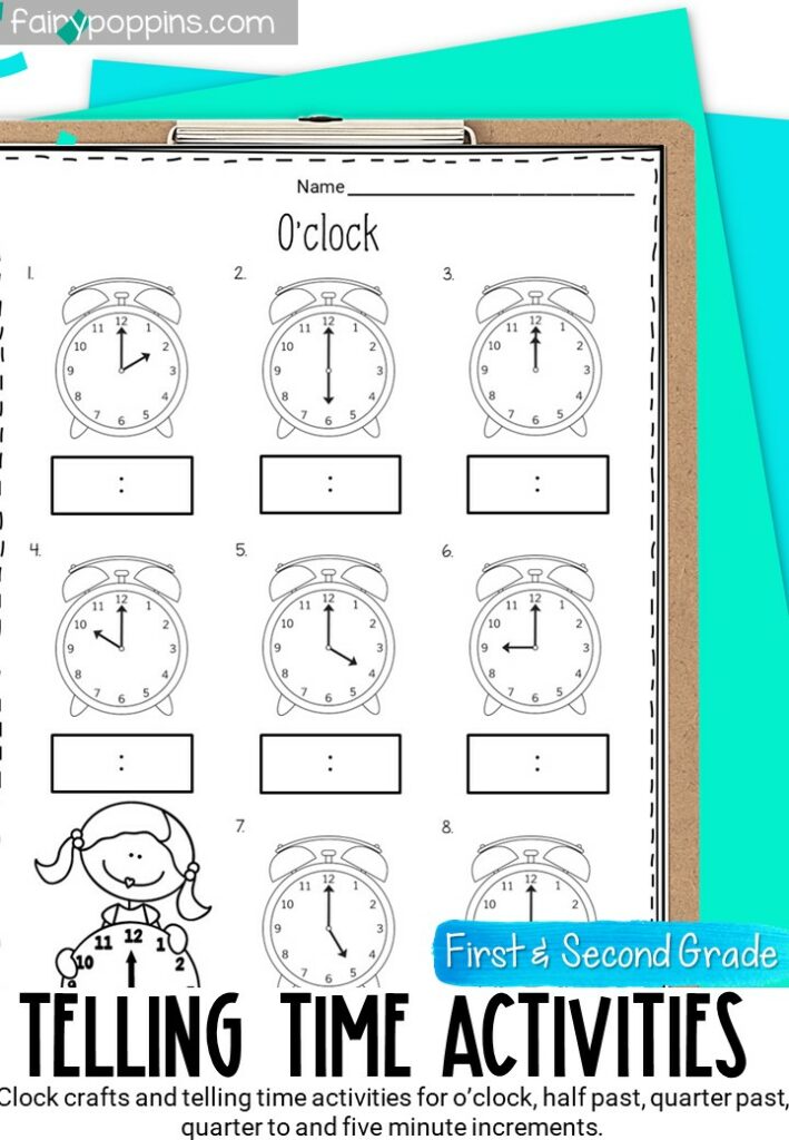 Telling Time Activities & Clock Crafts - Fairy Poppins