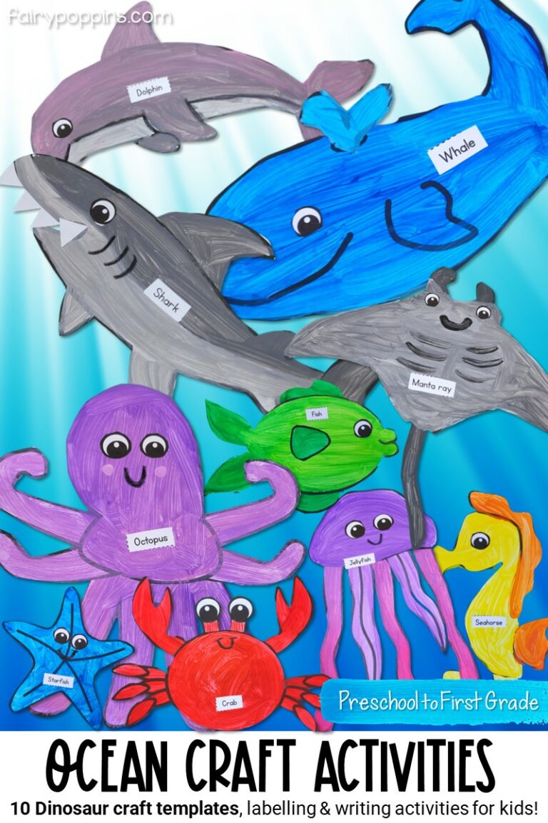 Ocean Animal Crafts and Activities for Kids - Fairy Poppins Ocean Animal Crafts and Activities for Kids - Fairy Poppins