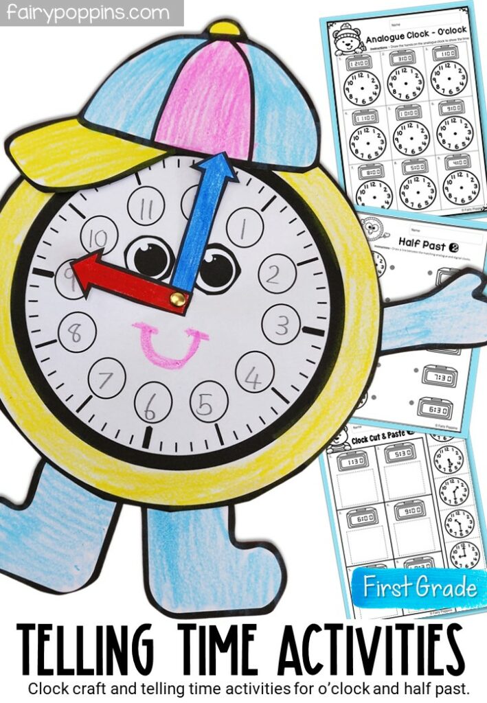 First Grade Telling Time Activities Fairy Poppins