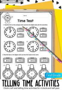 First Grade Telling Time Activities - Fairy Poppins