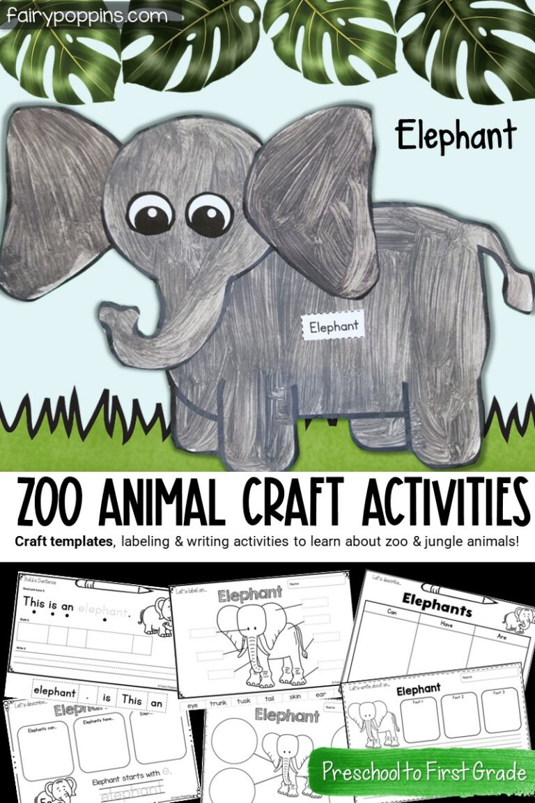 Zoo Animal Crafts and Activities for Kids - Fairy Poppins