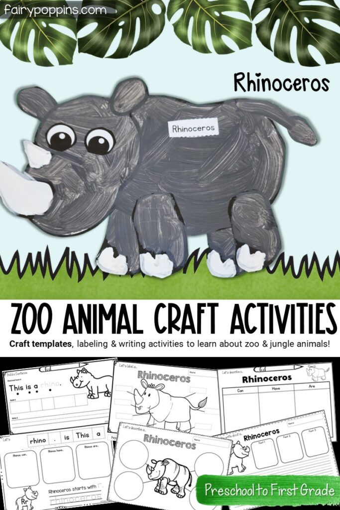 Zoo Animal Crafts and Activities for Kids - Fairy Poppins