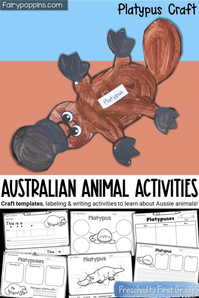 Australian Animal Crafts and Activities for Kids - Fairy Poppins