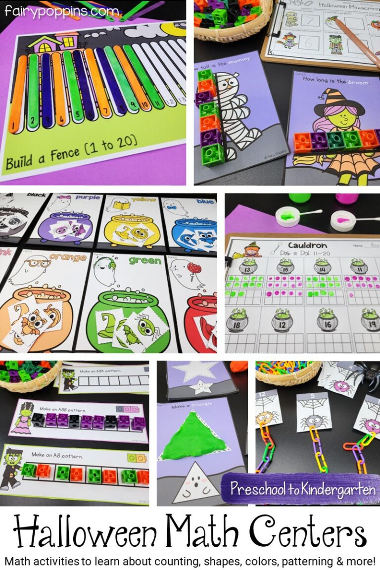 Halloween Math Activities for Kids - Fairy Poppins