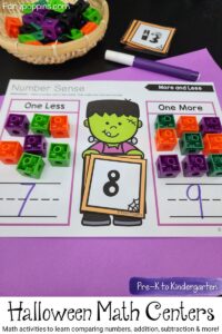 Halloween Math Centers for Kindergarten - Fairy Poppins