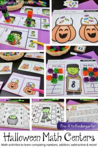 Halloween Math Centers for Kindergarten - Fairy Poppins