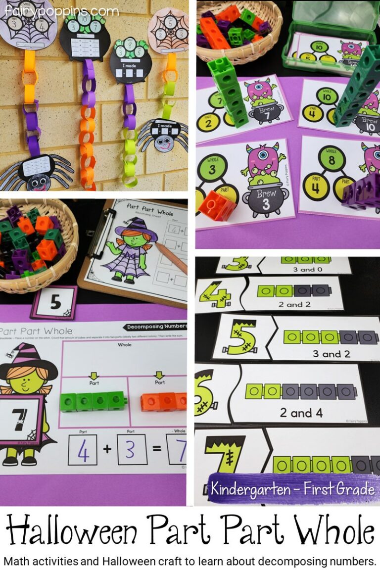 Halloween Part Part Whole Math Activities - Fairy Poppins