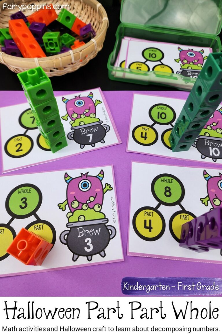 Halloween Part Part Whole Math Activities - Fairy Poppins