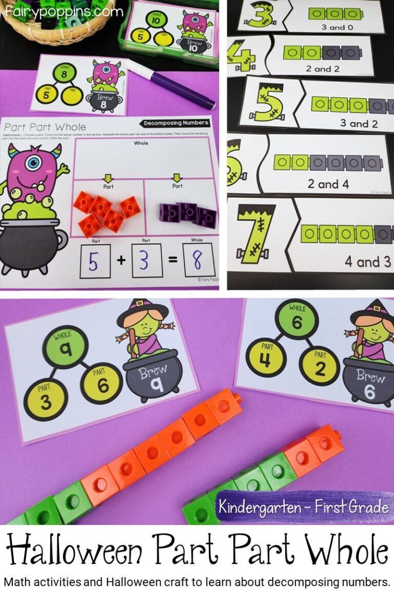 Halloween Part Part Whole Math Activities - Fairy Poppins